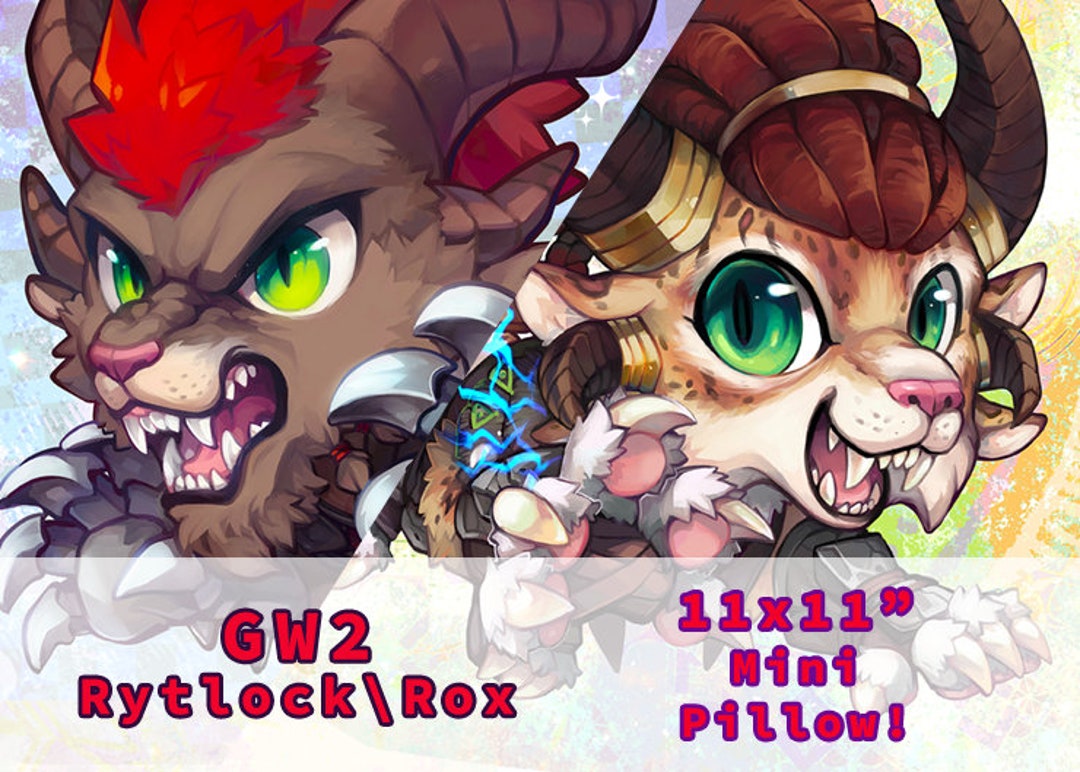 GW2 Guild Wars 2 Rytlock Rox Charr Mini Pillow - Etsy