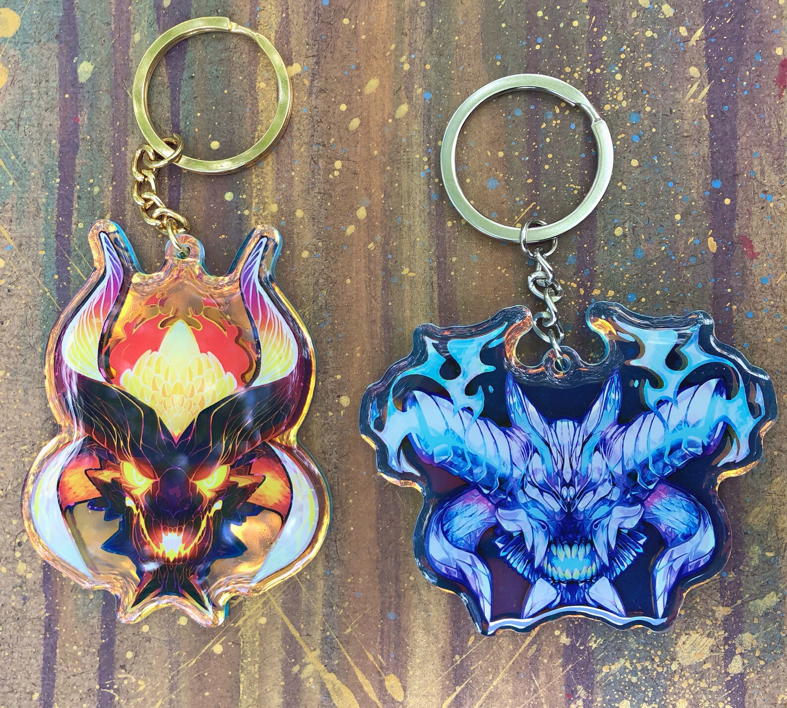 Devil May Cry 3 in Holographic Keychain Charm Vergil Dante | Etsy