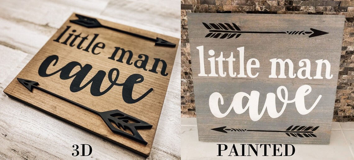 Little Man Cave Sign / Woodland Nursery Sign / Rustic Nursery | Etsy