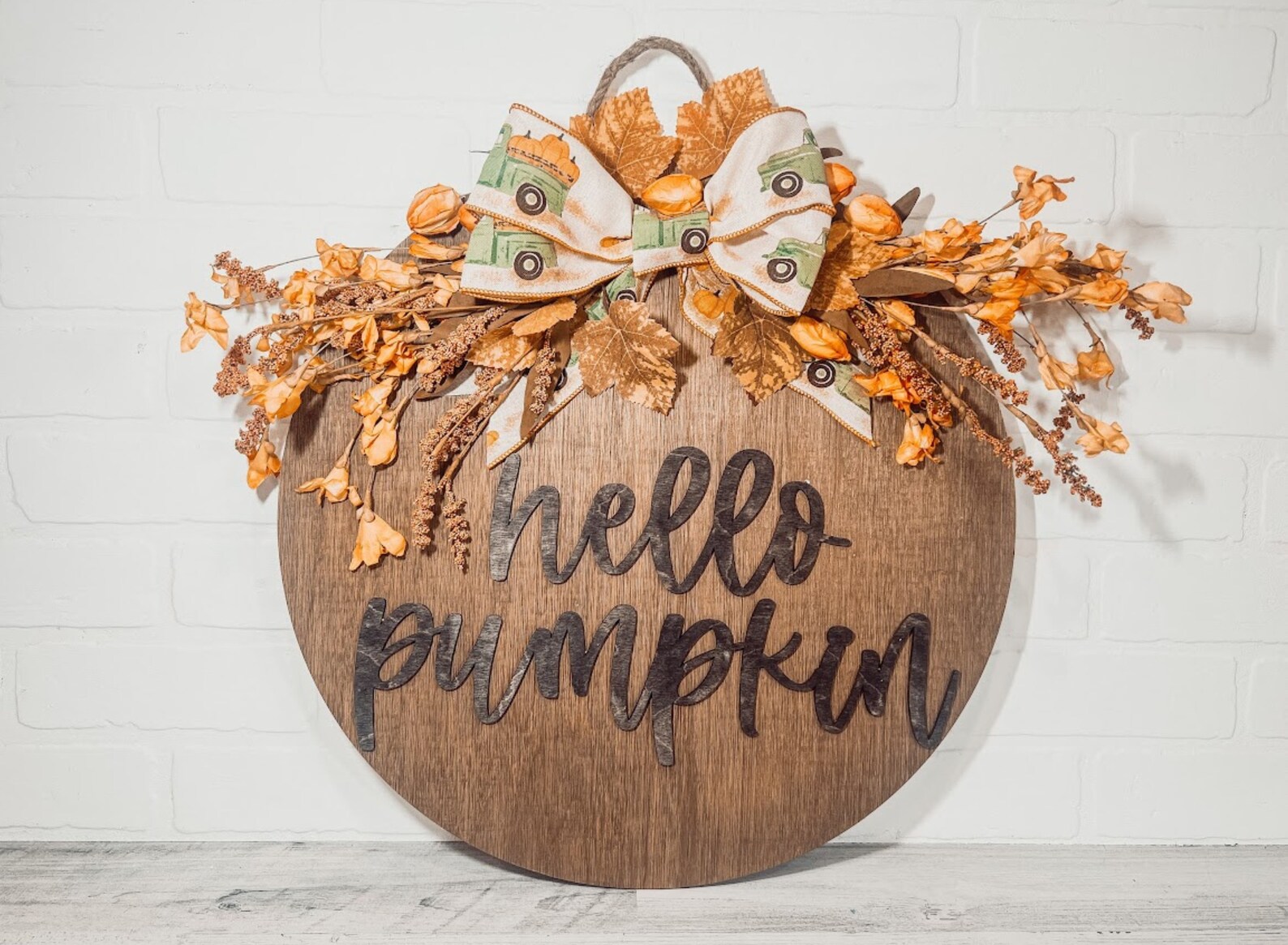 Hello Pumpkin Door Hanger, Hello Fall Door Hanger, Fall Door Sign, Fall ...