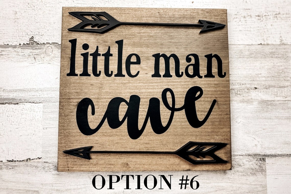 Little Man Cave Sign / Woodland Nursery Sign / Rustic Nursery | Etsy