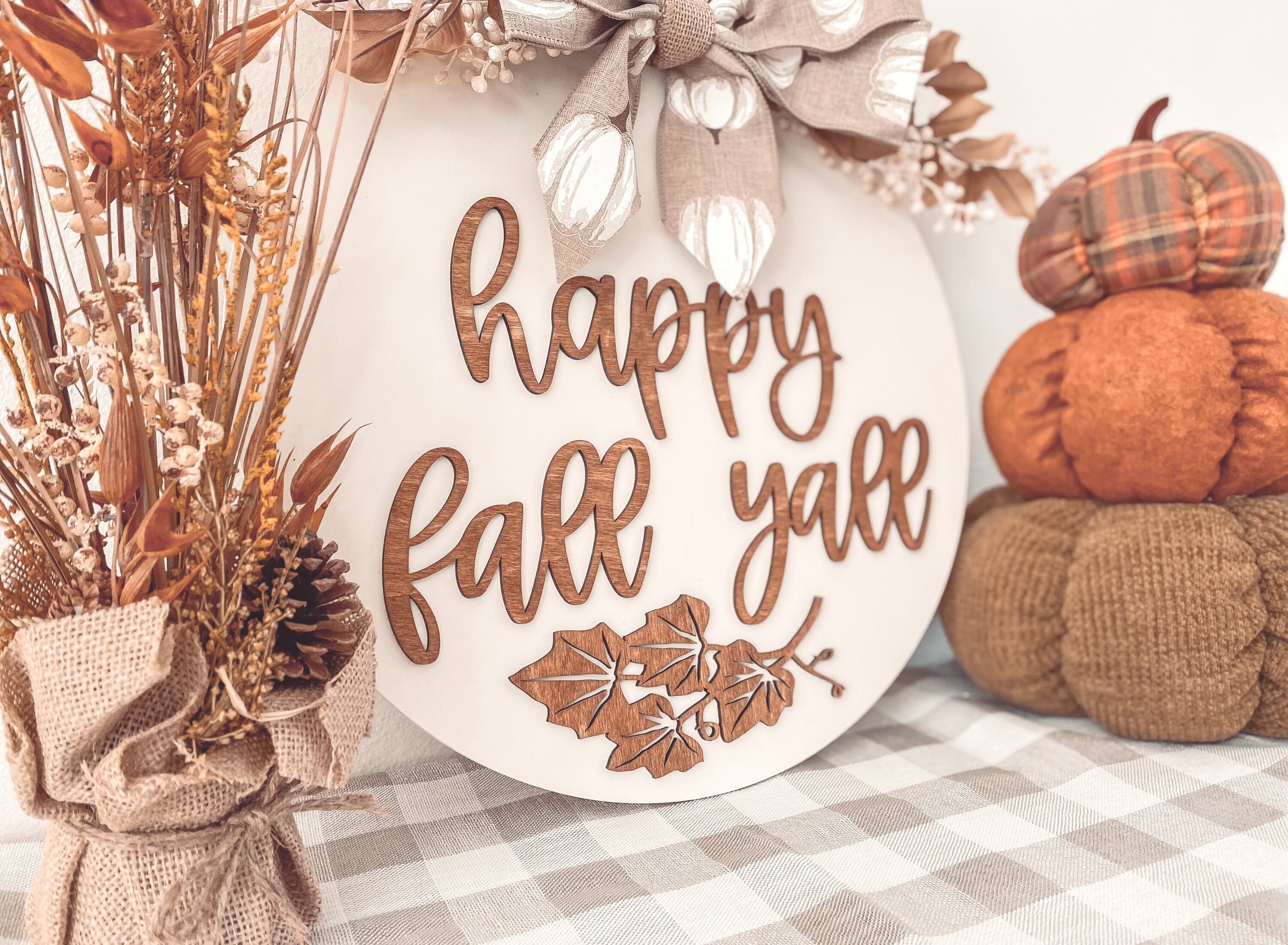 Happy Fall Yall Sign Fall Door Sign Fall Porch Decor Hello - Etsy