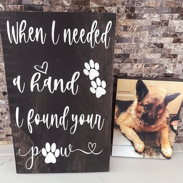When I Needed a Hand I Found a Paw - Etsy