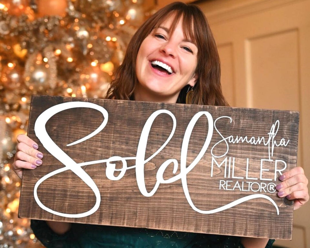 Sold Real Estate Sign Custom Sold Sign for Real Estate Agent - Etsy