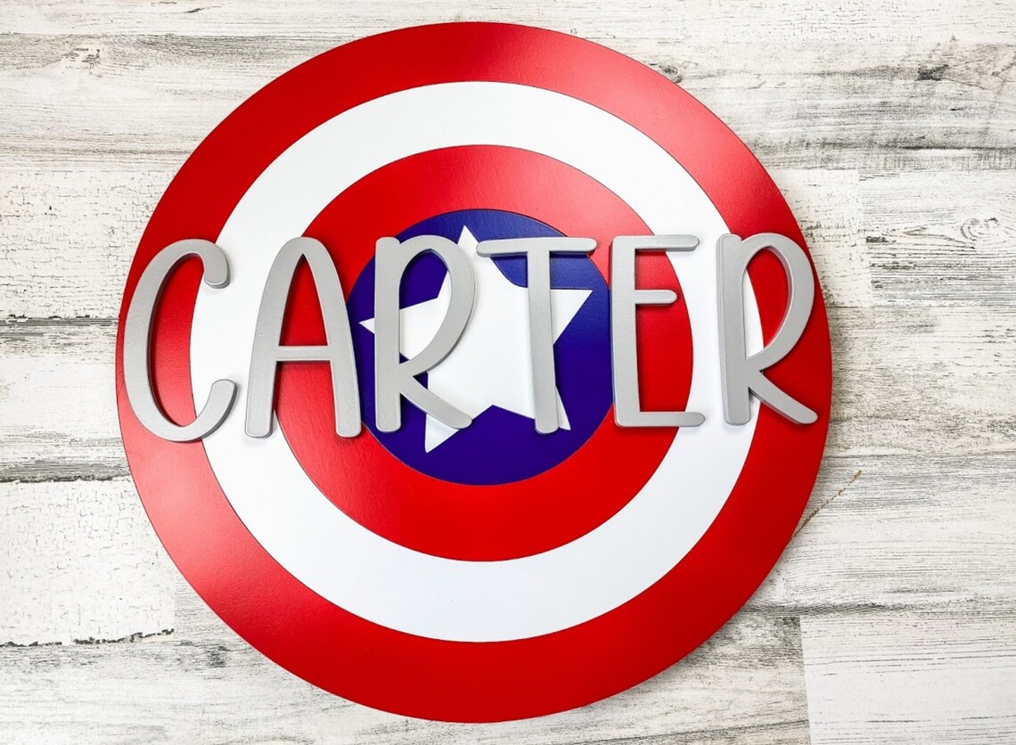 Spiderman Name Sign Captain America Batman Superhero Room - Etsy