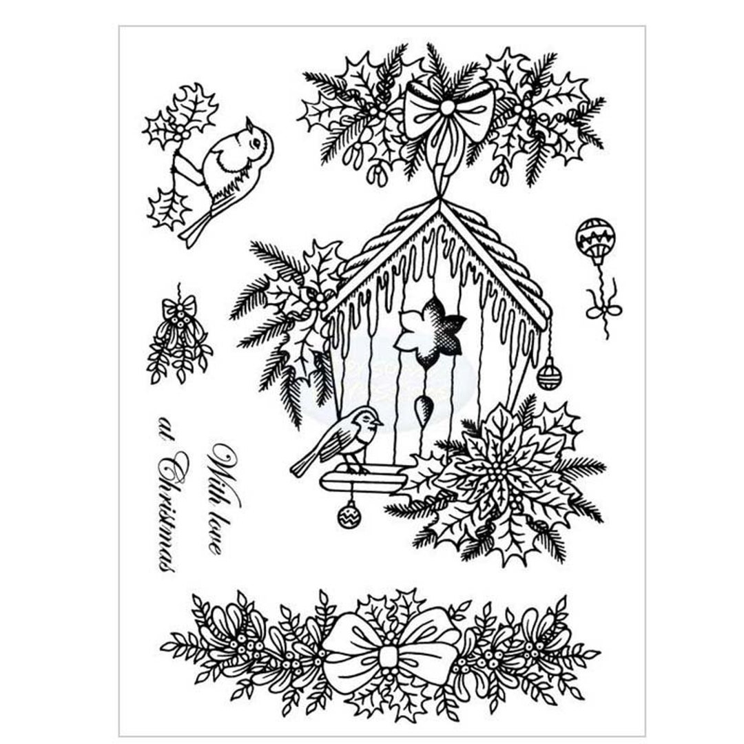 Christmas Clear Stamps Sketch Coloring Page