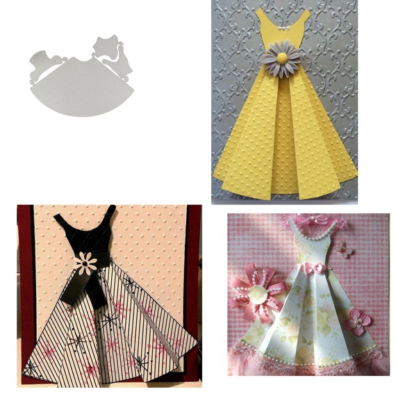 Graceful Dress Lady Dress Metal Cutting Dies Stencils | Etsy