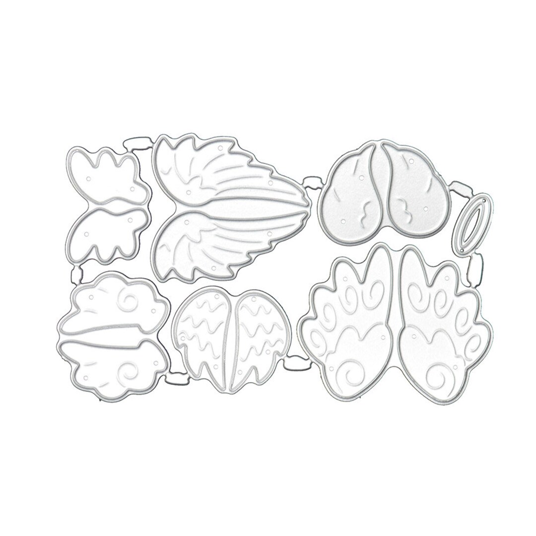 Angel Wings Metal Cutting Dies, Scrapbooking Stencil Template - Etsy