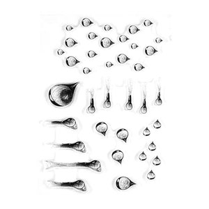 Water Drop/ Rain Drop /tear Drop Clear Stamp Rubber Seal for Card ...