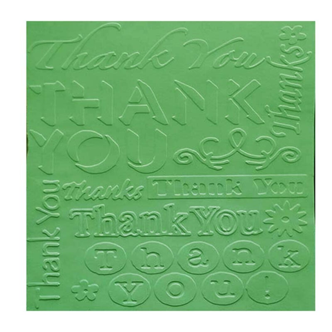 Thank You Background Embossing Folder for Card Making Stationary Paper ...