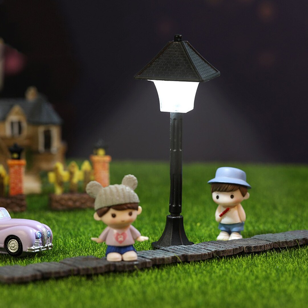 Mini Street Lights/miniature Cute Two-tone Lamb Street Light / Garden ...