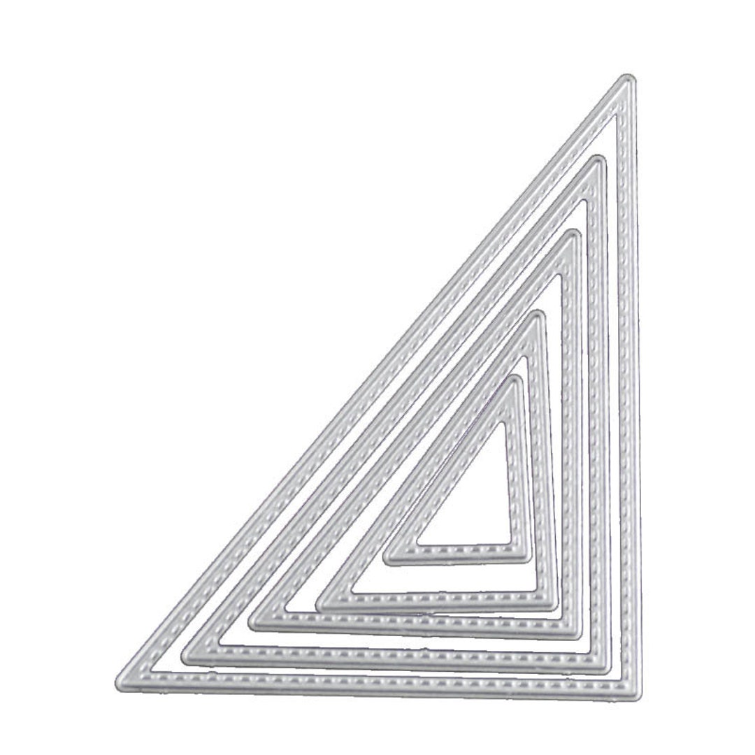 5pcs/set Triangles Frame Die Metal Die Stencil Cutting Die Carbon Steel ...