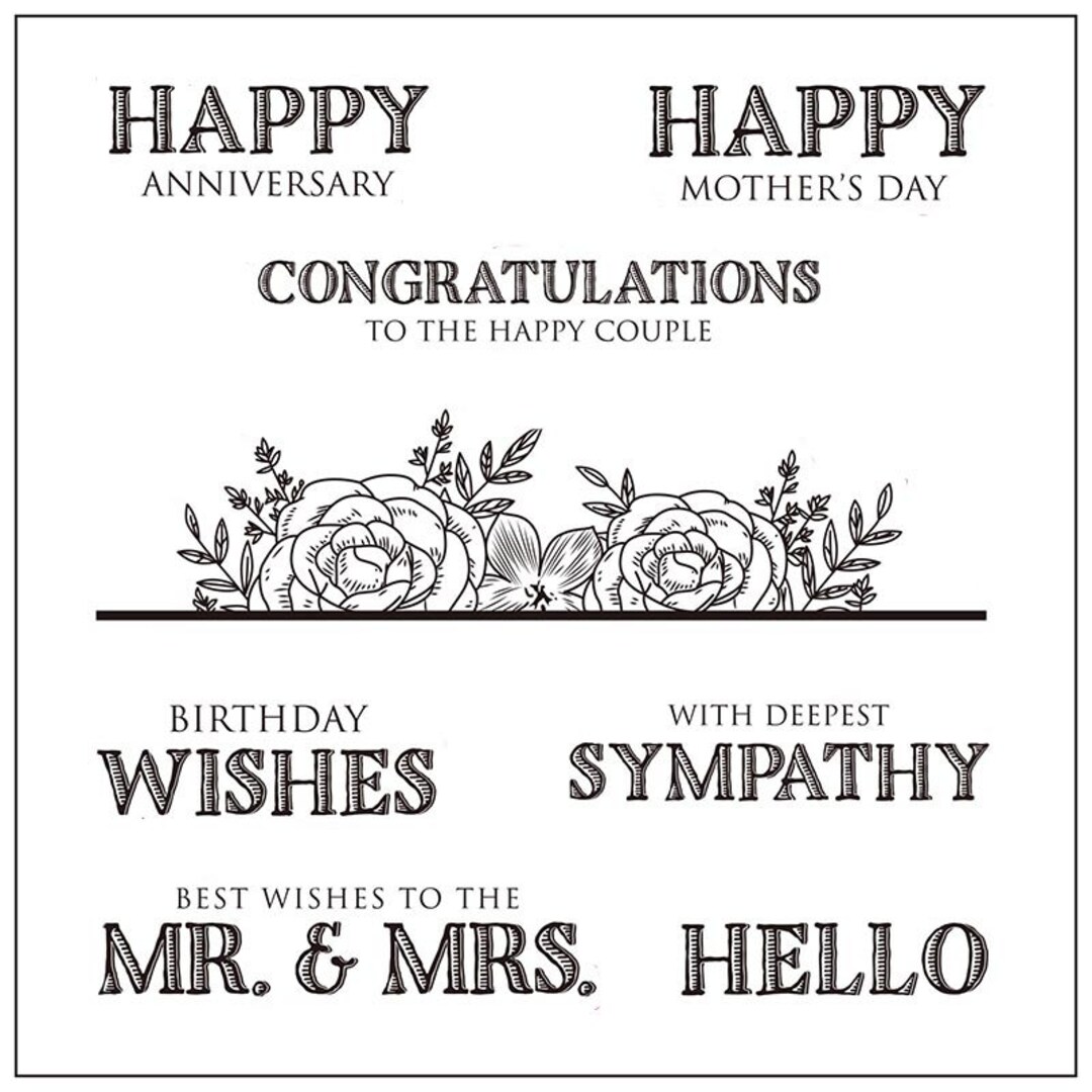 Happy Congratulation Hello Transparent Clear Stamp for DIY Scrapbooking ...
