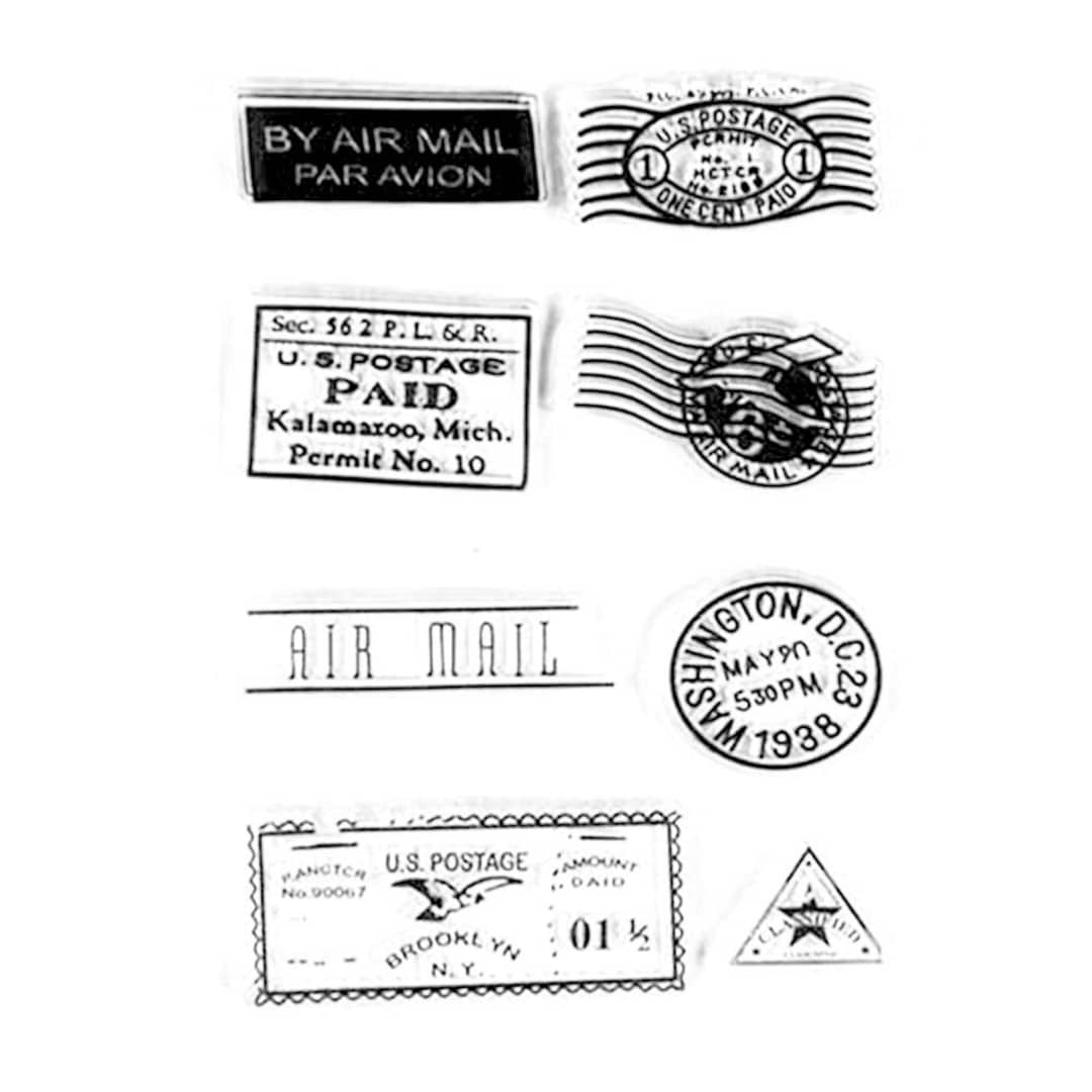 Postage Stamp Transparent Clear Stamp for DIY Scrapbooking Photo Album ...