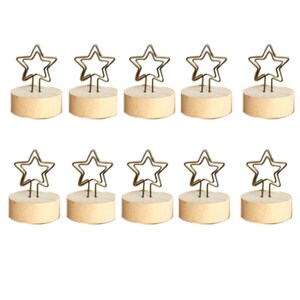 10pcs Wooden Picture Holder/table Picture Wire Holder/photo Clip Stand ...