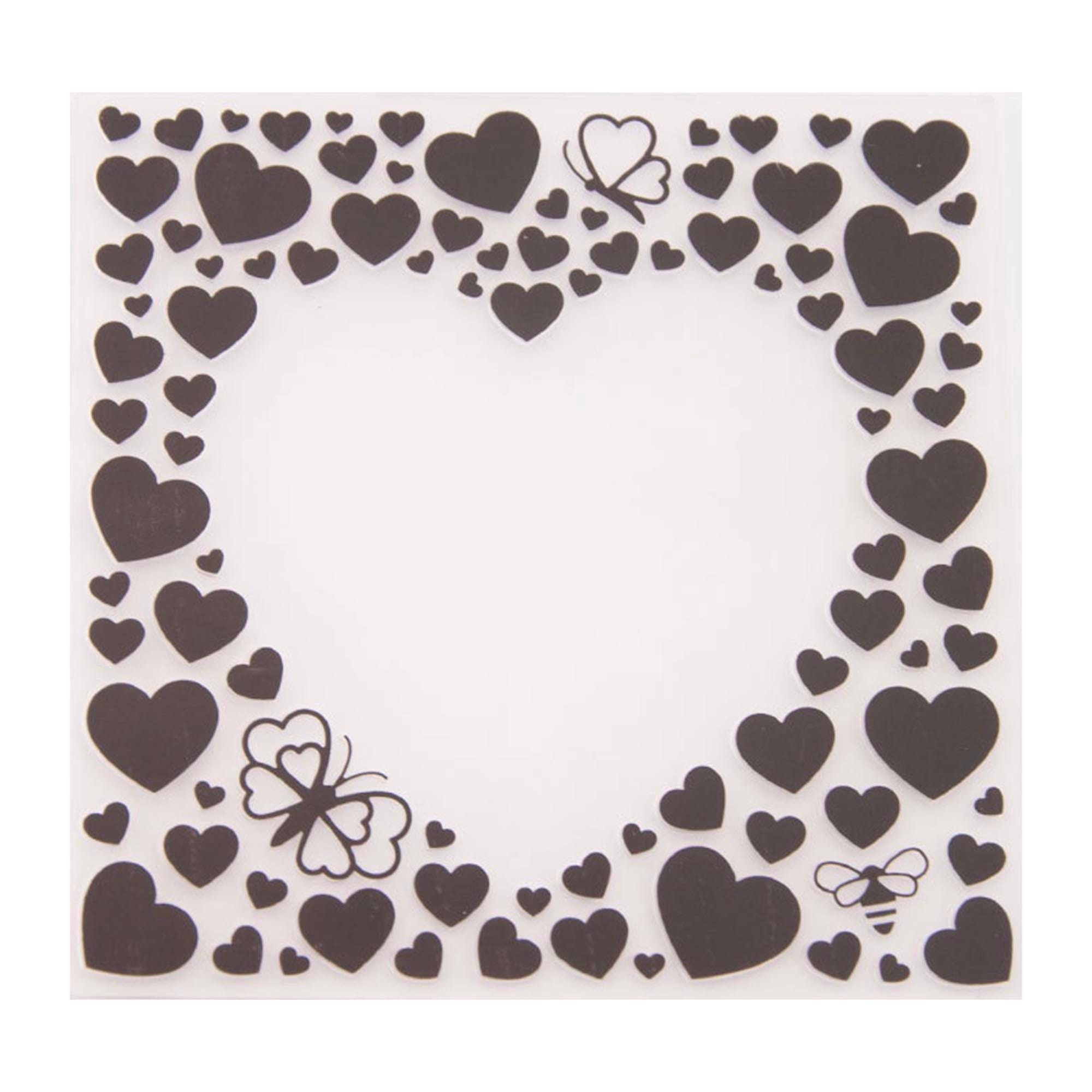 Hearts Background Embossing Folder for Card Making Stationary | Etsy