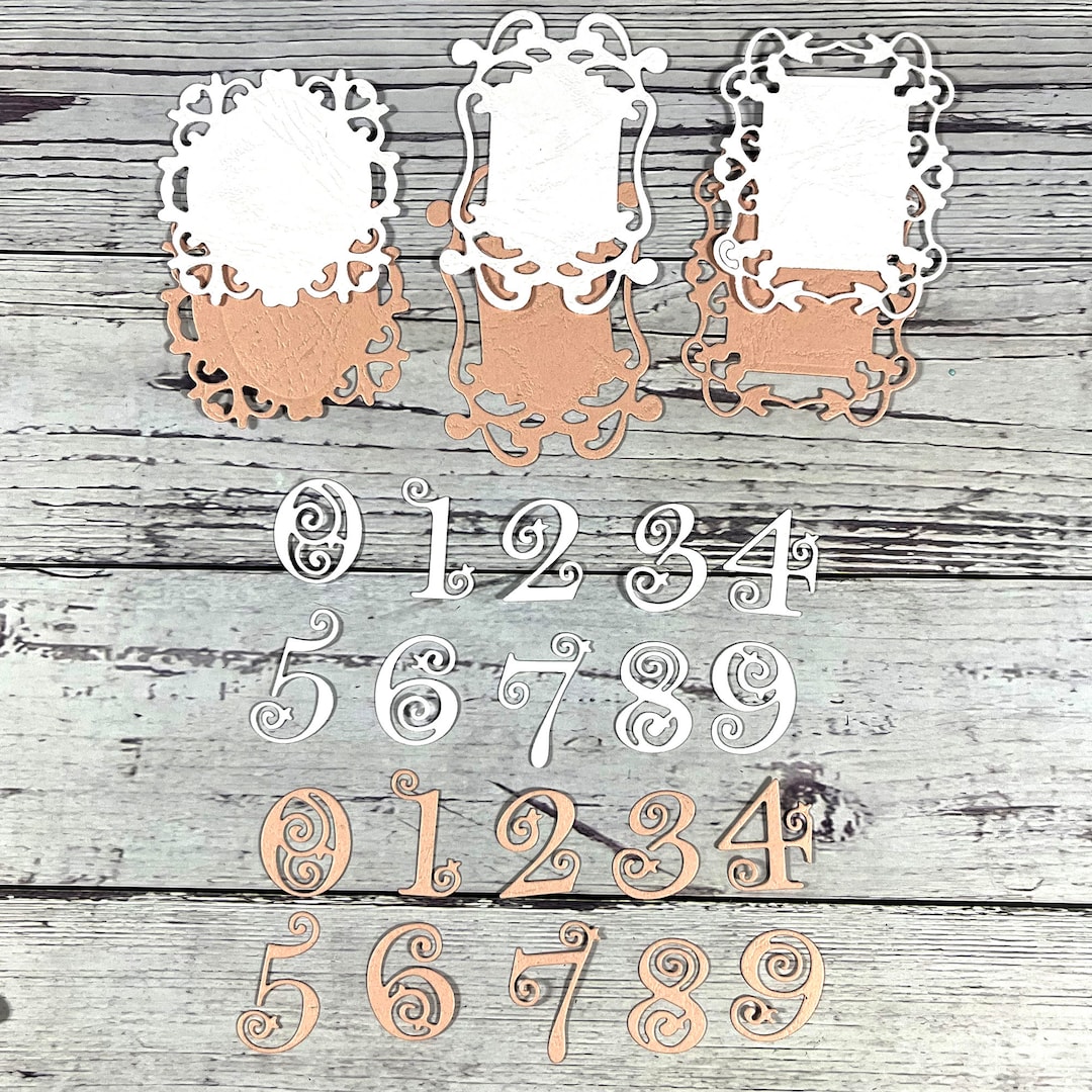Frames and Numbers Paper Die Cut/die Cut for DIY Scrapbooking/ Greeting ...
