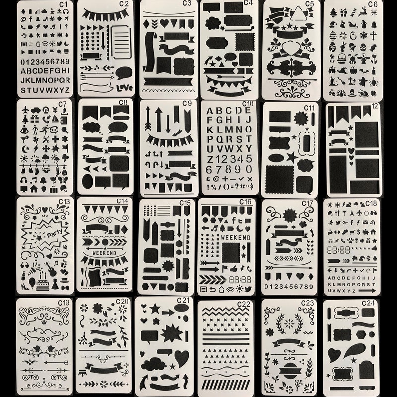 Bullet Journal Stencils - Etsy