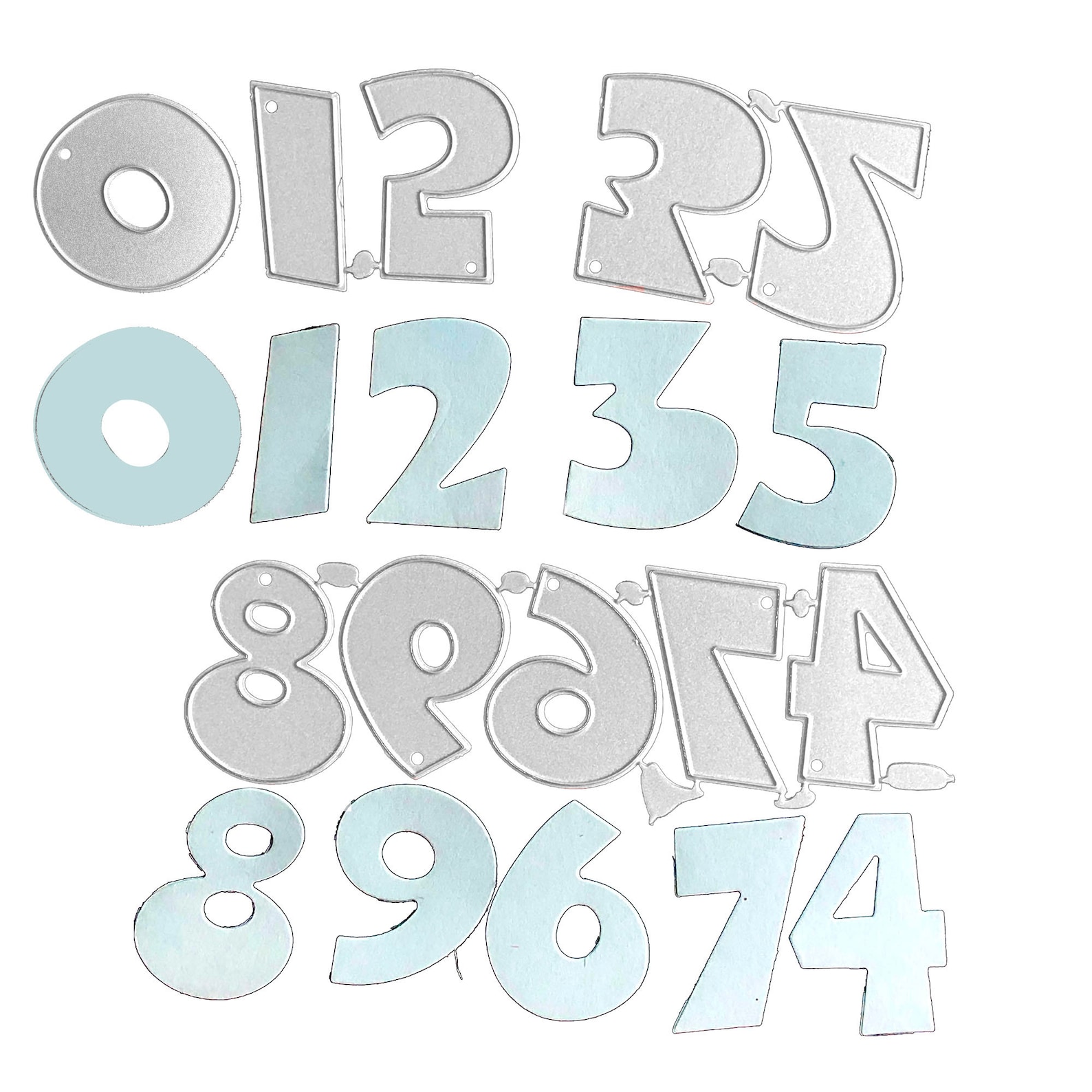 10numbers Metal Die Cut| Metal Cutting Die| Scrapbooking Die-cut for ...