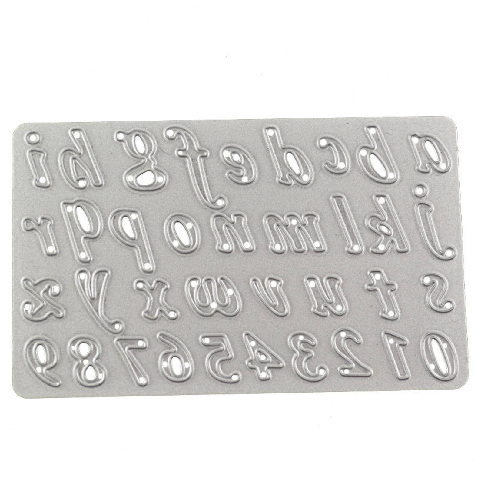 Lowercase Letters With Numbers Metal Die Cut Carbon Steel | Etsy