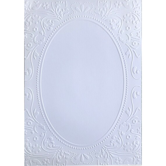 Vantage Oval Frame Background Embossing Folder/flower Vine for - Etsy