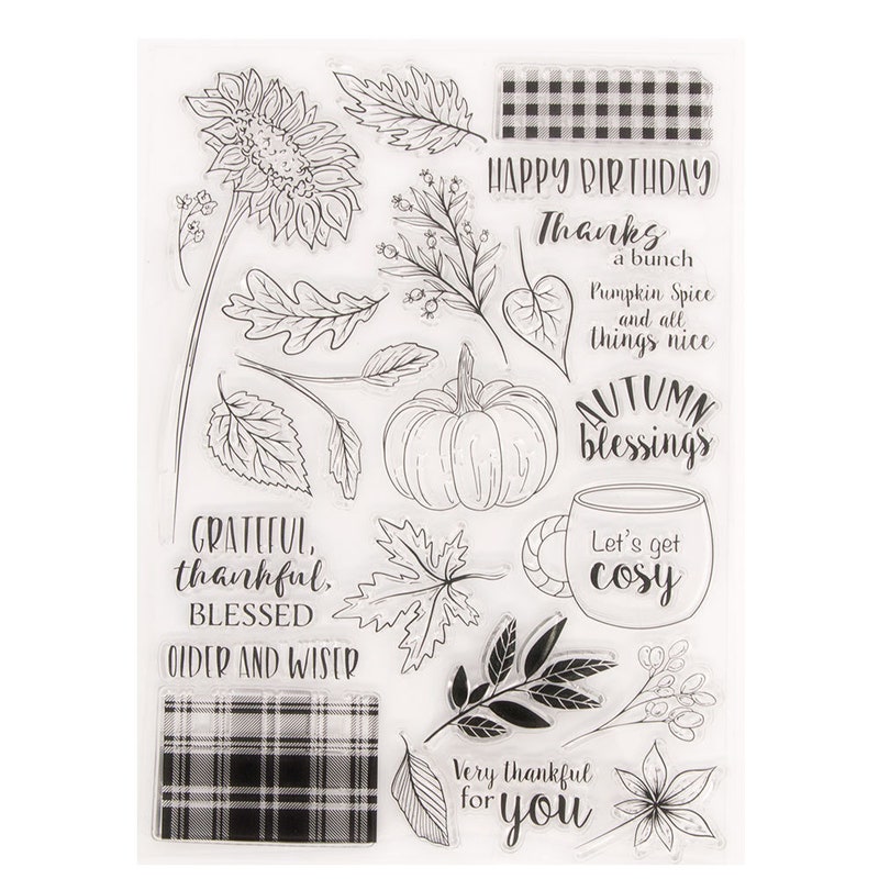 Autumn Rubber Stamp - Etsy