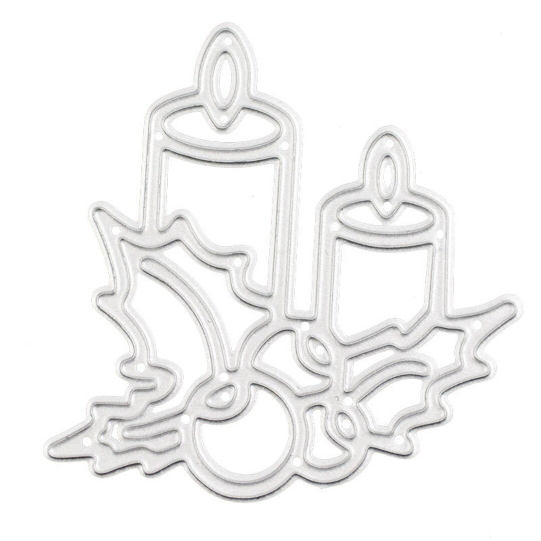 Christmas Candles Die Cut Metal Cutting Dies Carbon Steel Templates ...