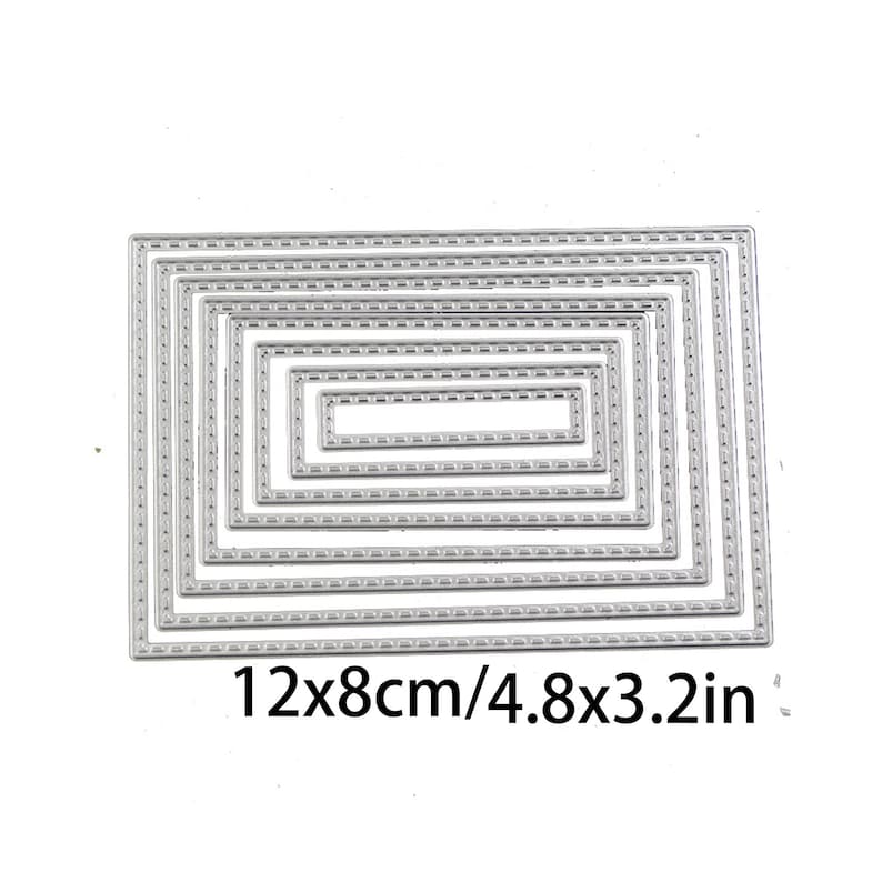 Rectangle Stitched Metal Cutting Dies, Scrapbooking Stencils (8pcs) - Etsy