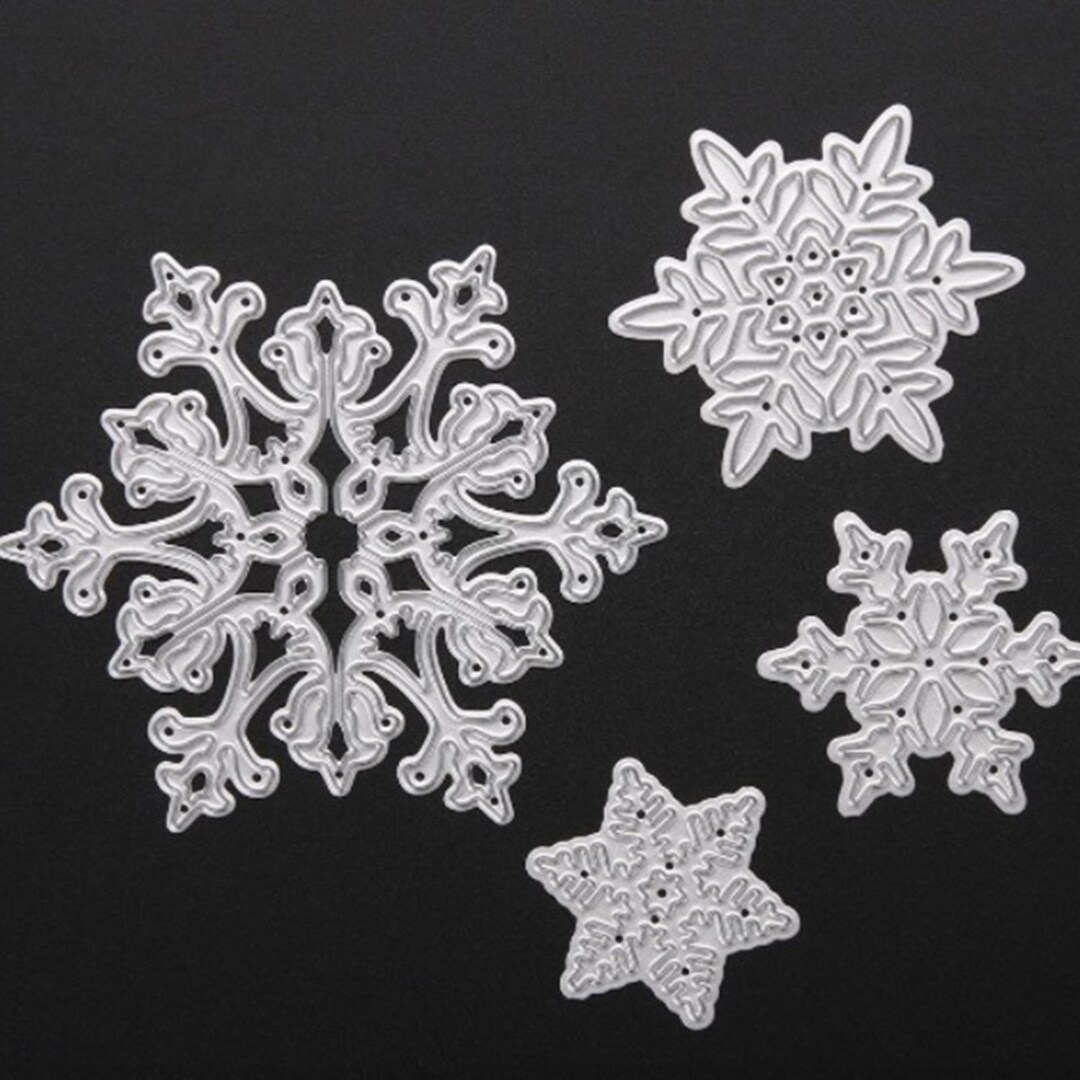 4pcs Snowflake Die Cut Set, Carbon Steel Stencils - Etsy