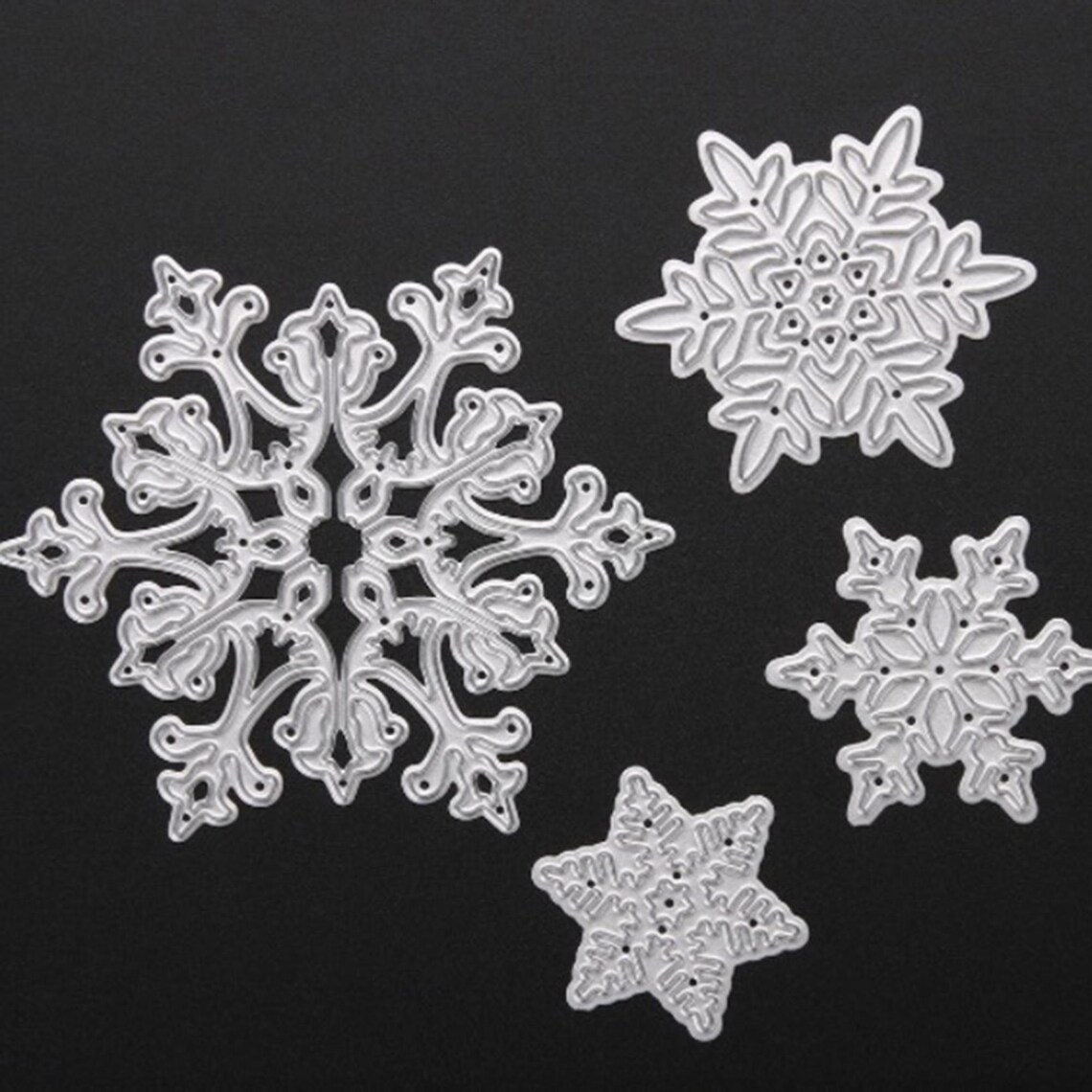 4pcs Snowflake Die Cut Set, Carbon Steel Stencils - Etsy