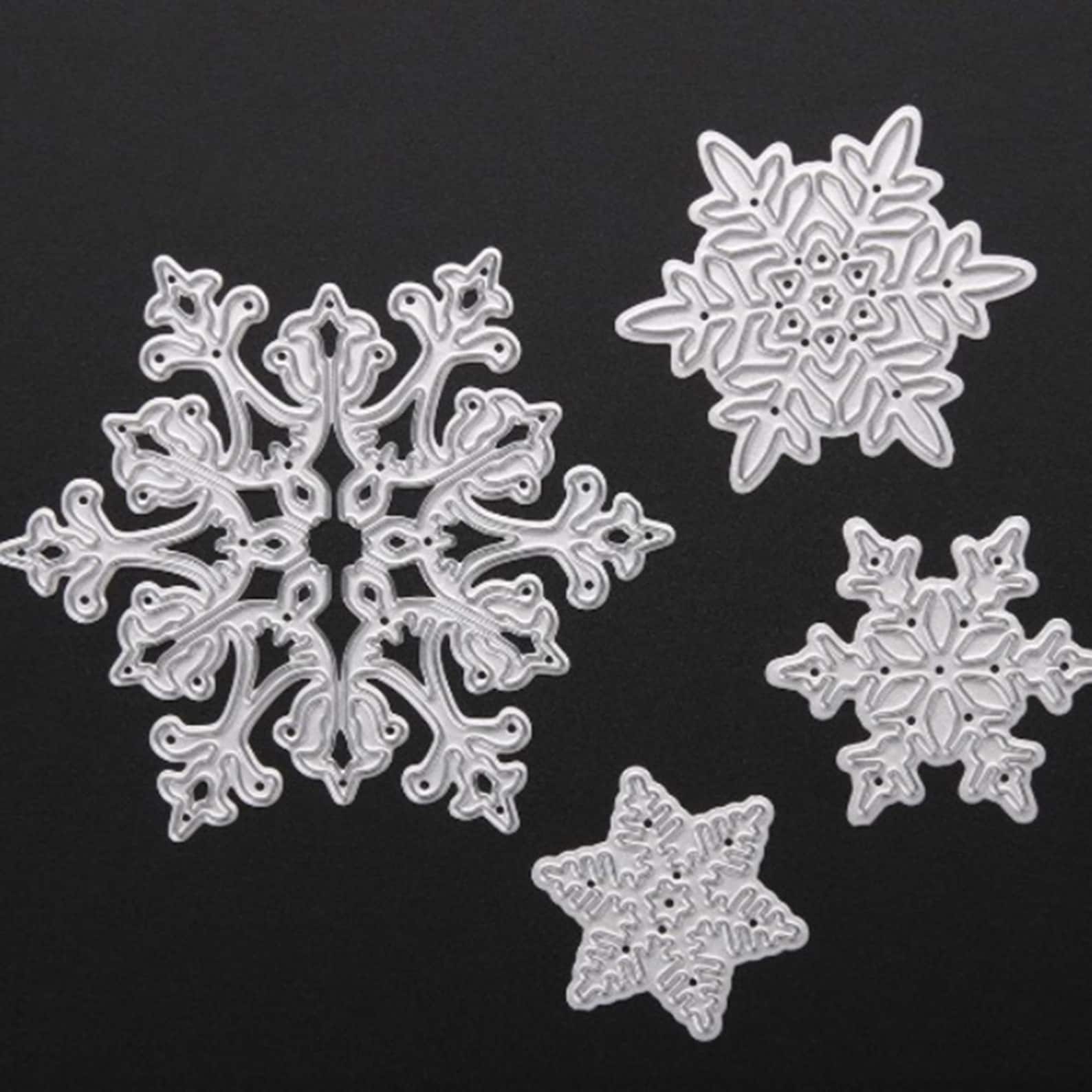 4pcs Snowflake Die Cut Set, Carbon Steel Stencils - Etsy