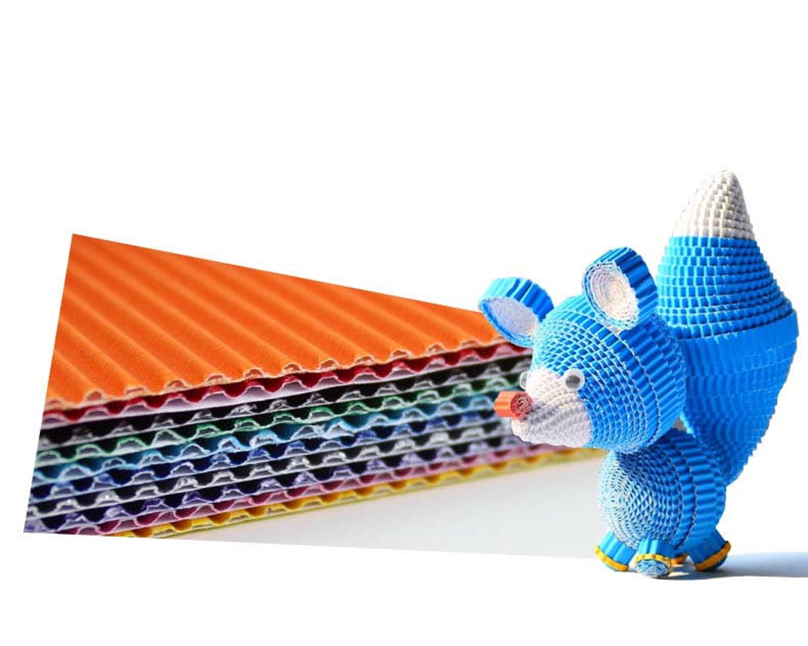 A4 Assorted Color Corrugated Cardboard Sheets, 10 Pack - Etsy