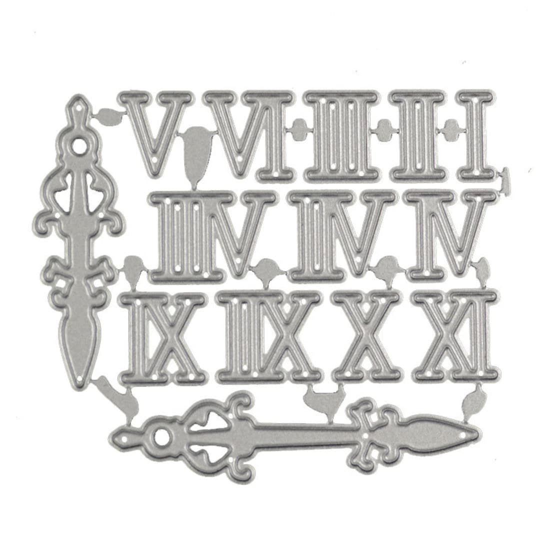 Watch's Numbers and Hands Metal Die Cut for DIY Scrapbooking Greeting ...