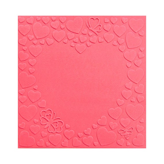 Hearts Background Embossing Folder for Card Making Stationary | Etsy