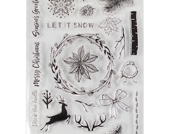 Christmas Wishes Transparent Clear Stamps Rubber Seals for DIY | Etsy