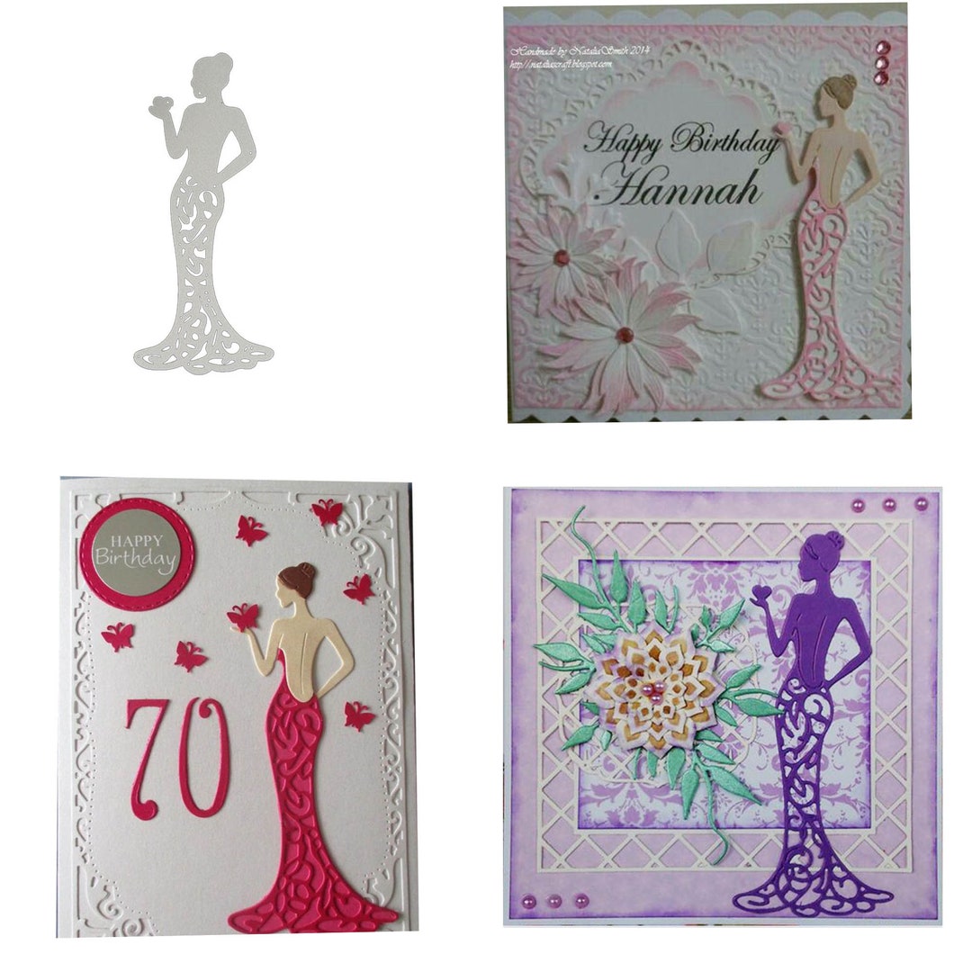 Elegant Woman Metal Die Cut | Card Making, Scrapbooking - Etsy