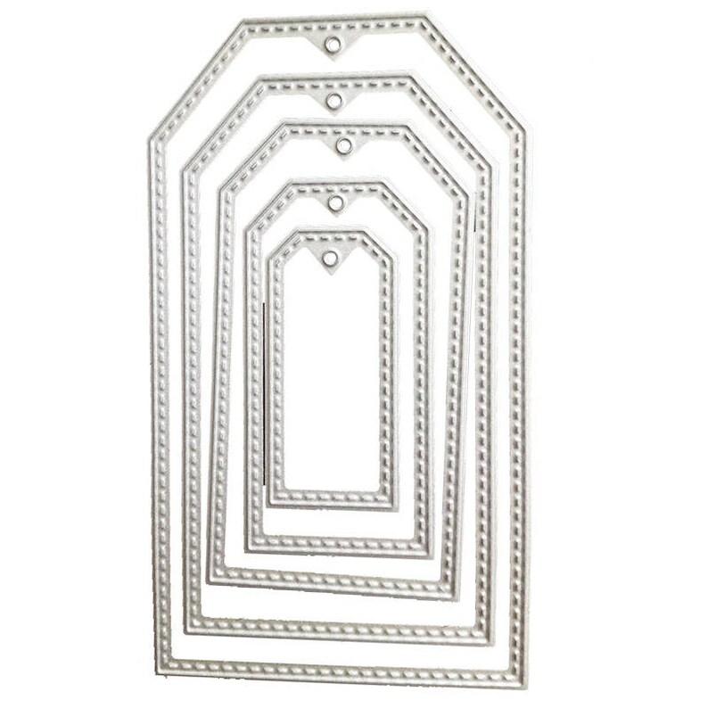 5pcs Stitched Tags Metal Cutting Dies Stencils for DIY | Etsy