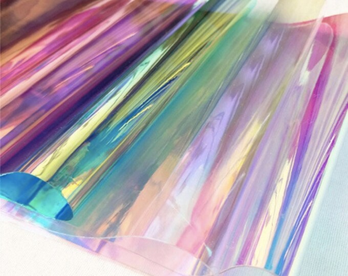 Transparent Rainbow Film PVC Laser Illusion Film Paper DIY Luggage ...