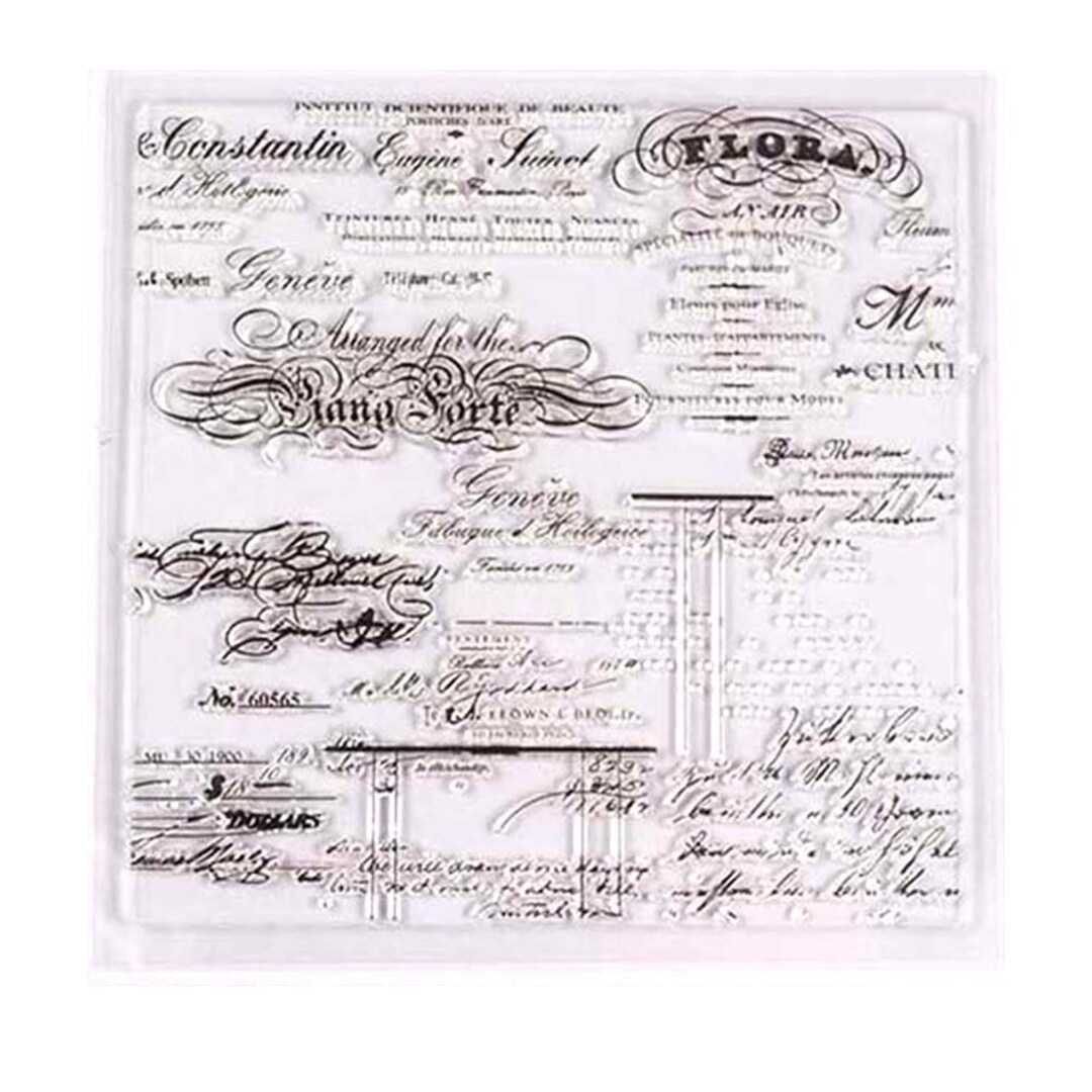 Newspaper Background Transparent Clear Silicone Stamp/seal for DIY ...