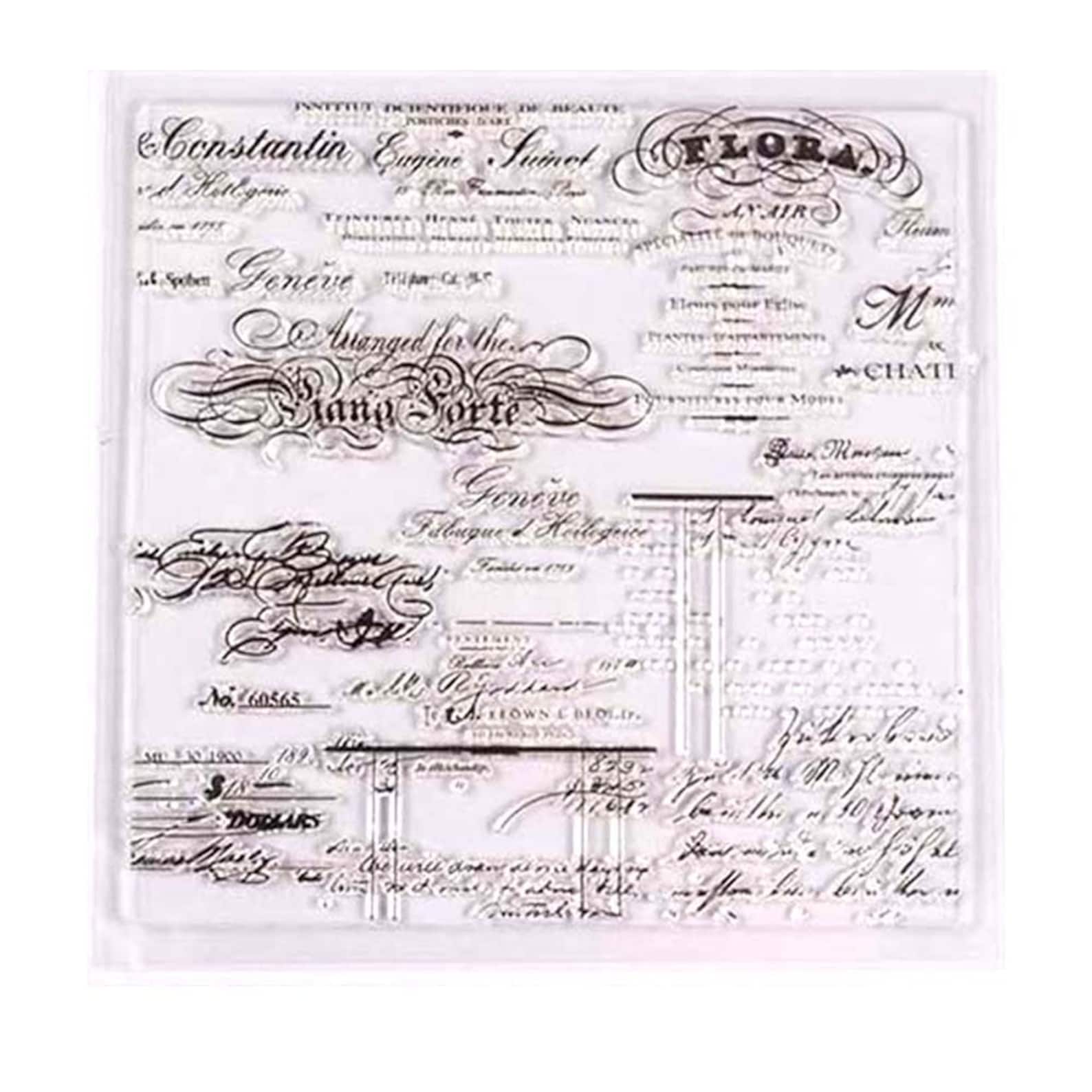 Newspaper Background Transparent Clear Silicone Stamp/seal for - Etsy