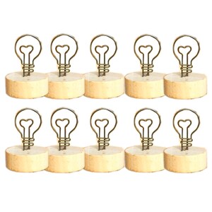 10pcs Wooden Picture Holder/table Picture Wire Holder/photo Clip Stand ...