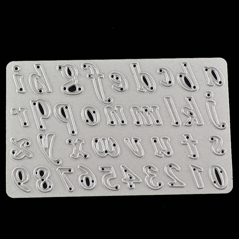 Letras minúsculas con números Metal troquelado acero al carbono corte ...