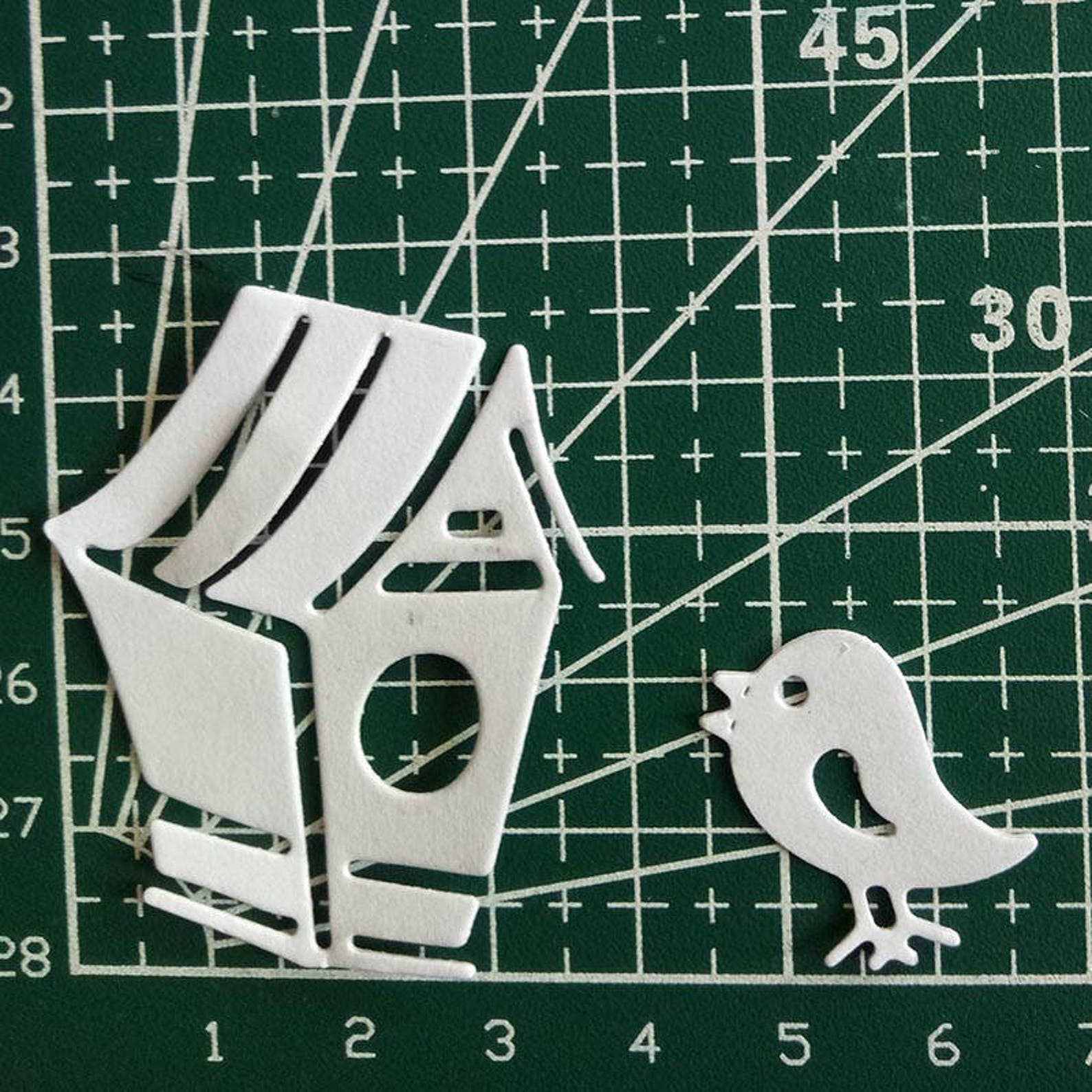 2pcs Bird and House Metal Cutting Dies Carbon Steel Templates Stencils ...