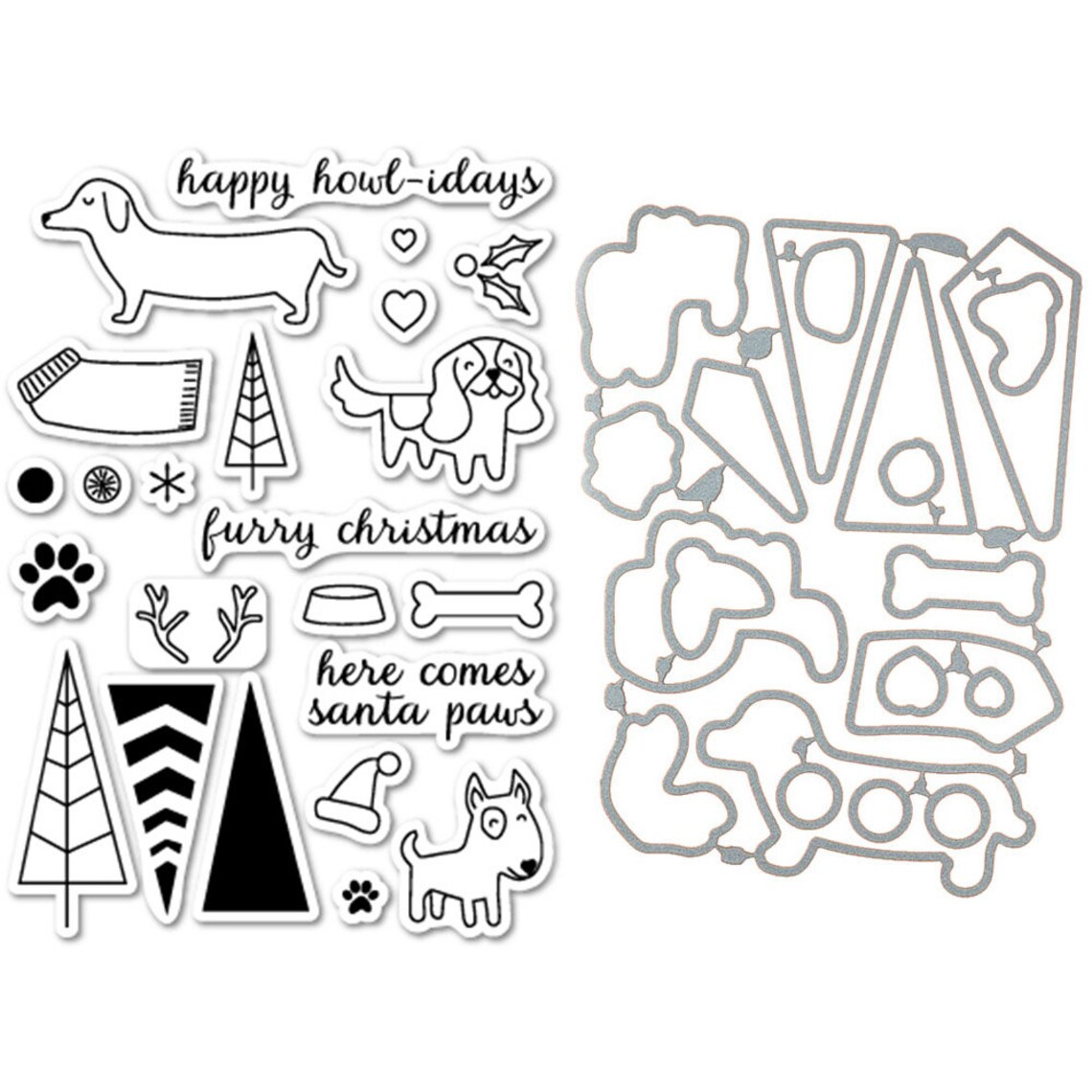 Santa Comes Transparent Clear Stamp Rubber Stamp and | Etsy