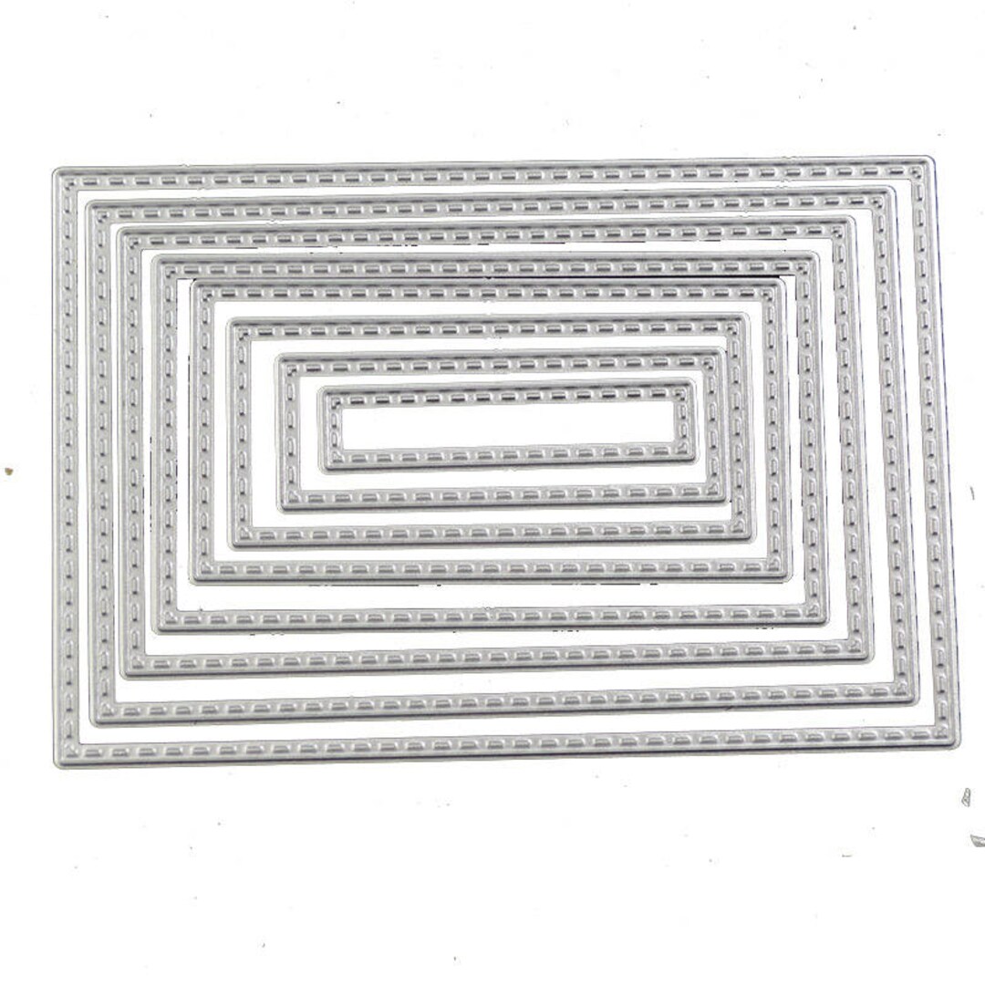 8pcs Rectangle Stitched Die-namic Metal Cutting Dies Carbon Steel ...