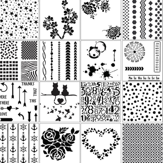 Square Stencils Template