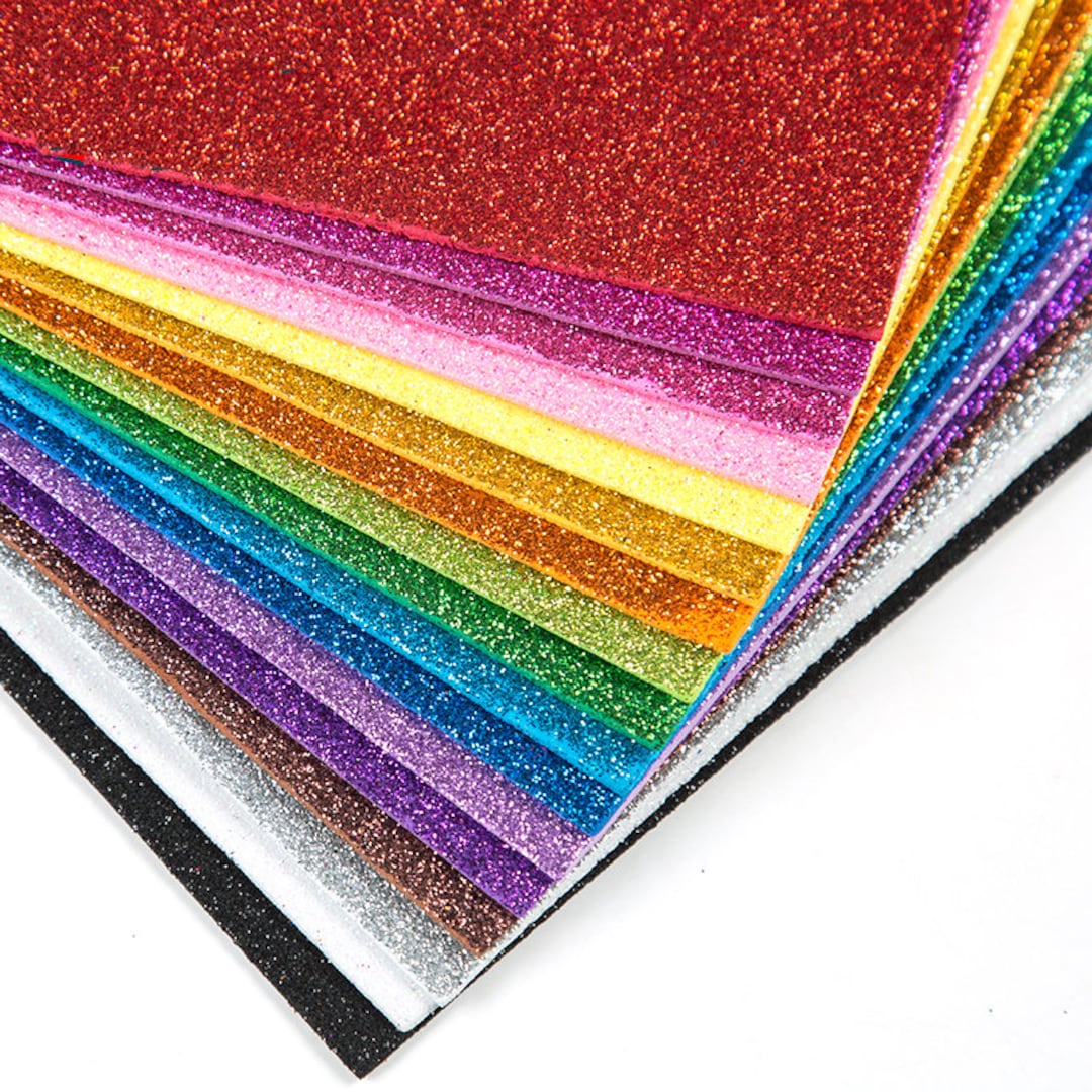 10sheets Glitter Foam Paper Sparkles Paper for Children's Craft ...
