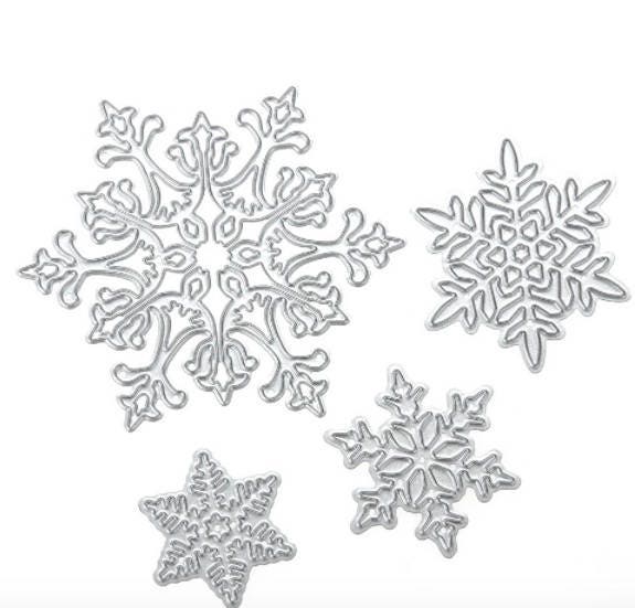 4pcs Snowflake Metal Die Cut for DIY Scrapbooking Greeting - Etsy