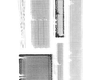 Grid Rubber Stamp - Etsy