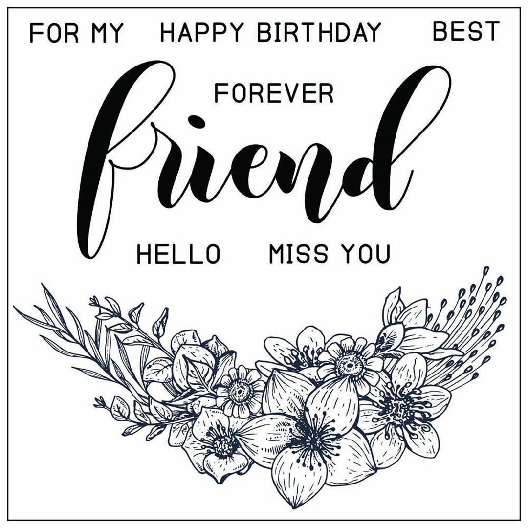 Best Friend Transparent Clear Silicone Stamp/seal for DIY Scrapbooking ...